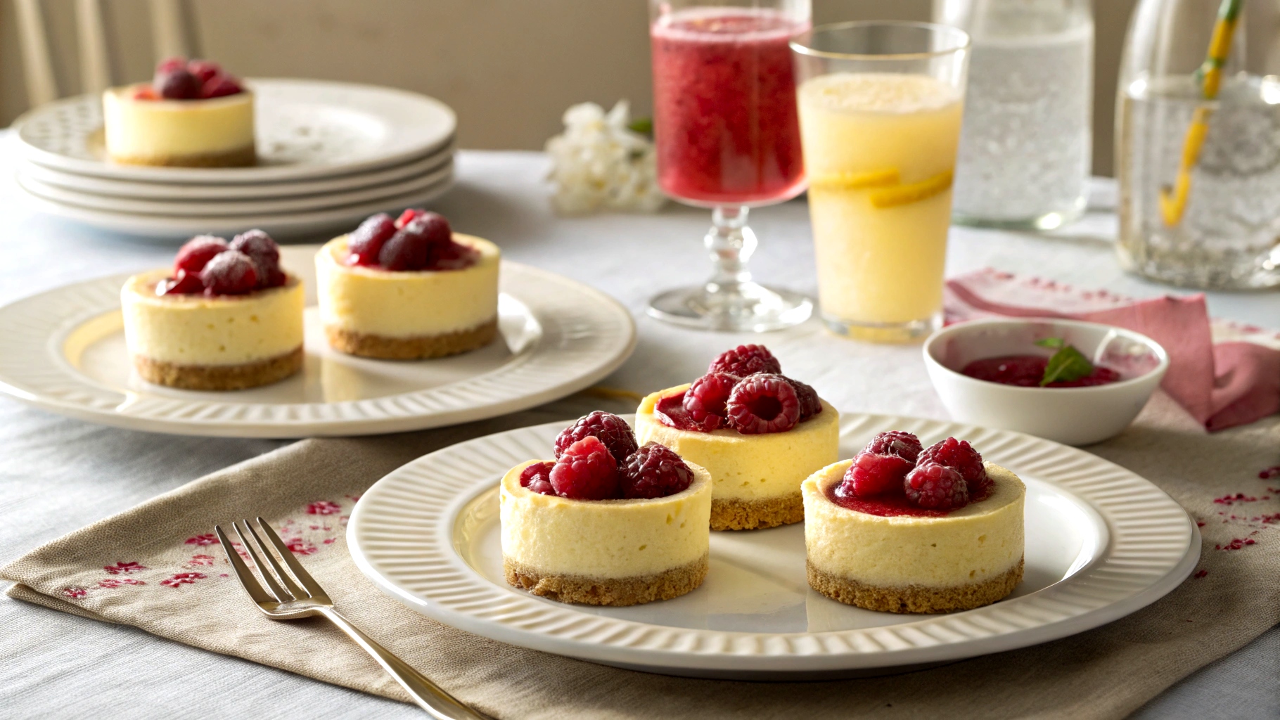 Why You Will Love No Bake Lemon Raspberry Mini Cheesecakes